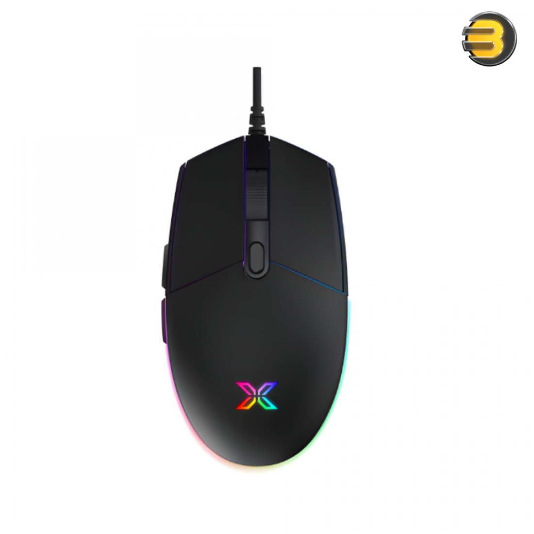 XIGMATEK G1 RGB Gaming Mouse — 6-Button USB Wired, 1.6m Black Sleeved ...
