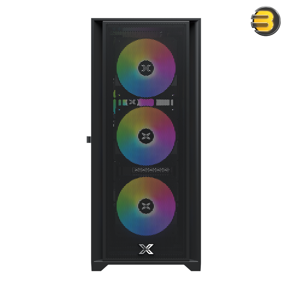 XIGMATEK Master X II With 4 ARGB Fans + X-Power 600W — Black, EATX, U3x1 & U2x2, Front Meshed ...