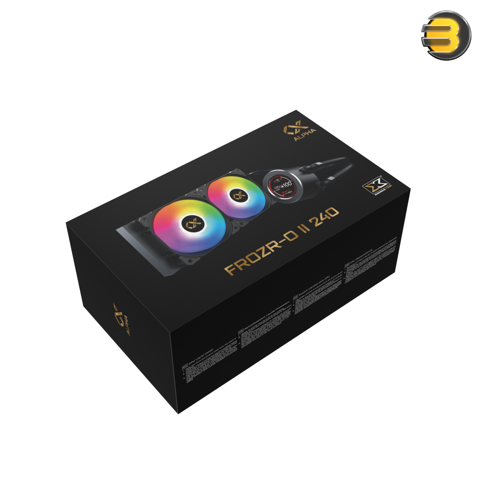 XIGMATEK FROZR-O II 240 — AIO Liquid Cooler, Black, LCD Pump Head ...