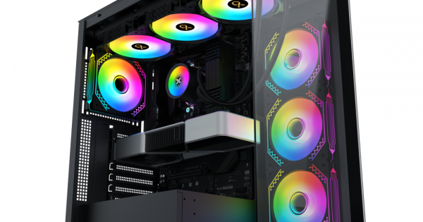 XIGMATEK Endorphin Ultra Black With 5 ARGB Fans — ATX, U3x1 & Type Cx1 ...