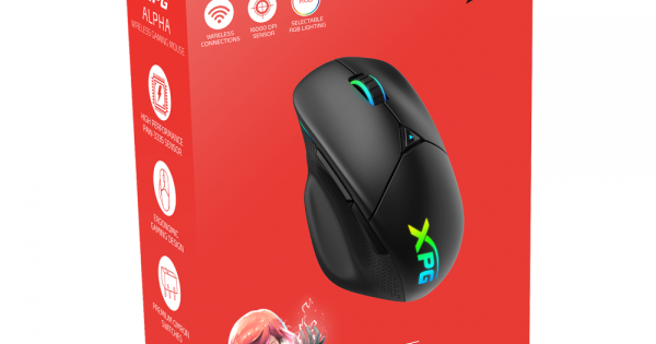 XPG ALPHA Wireless Gaming Mouse - Tri-Mode Connectivity (2.4G, Bluetooth 5.1, Wired USB-C) - PAW ...