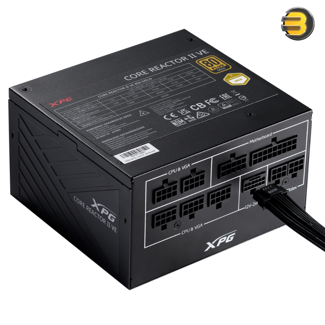 XPG Core Reactor II VE 750W — ATX 3.1, 80+ Gold, ATX, Fully Modular ...