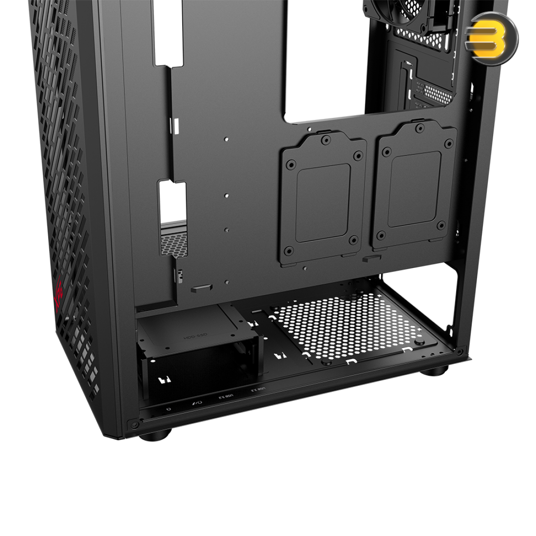 XPG Valor AIR Compact Mid Tower ATX PC Case — Magnetic MESH Front Bezel with Streamline Carving ...