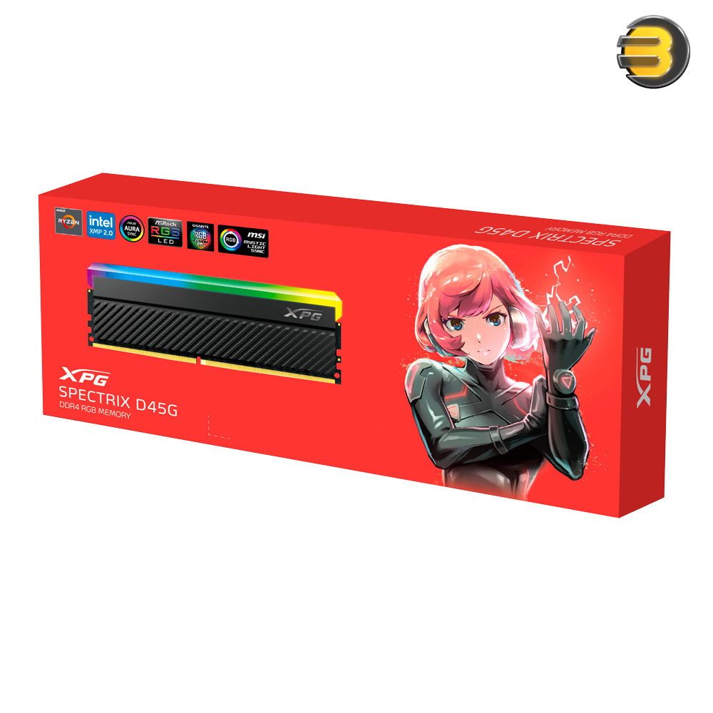 XPG SPECTRIX D45G 8GB 3600MHz DDR4 RGB Memory Module High Performance ...