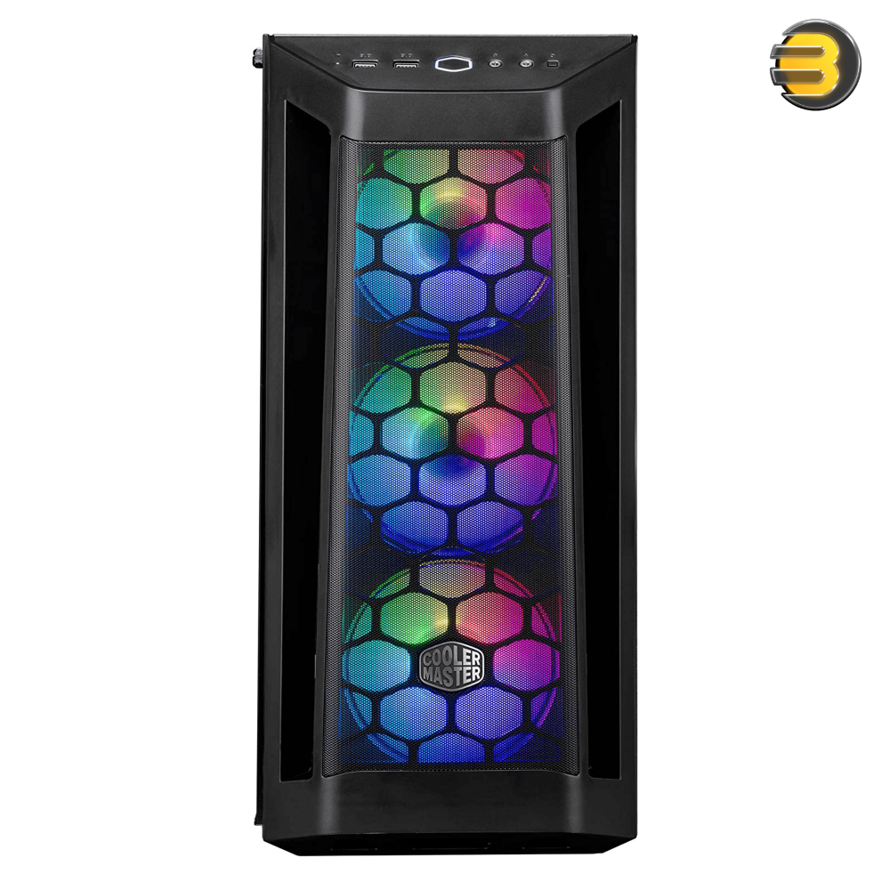 Cooler Master MasterBox MB511 ARGB ATX Mid-Tower with Three 120mm ARGB ...