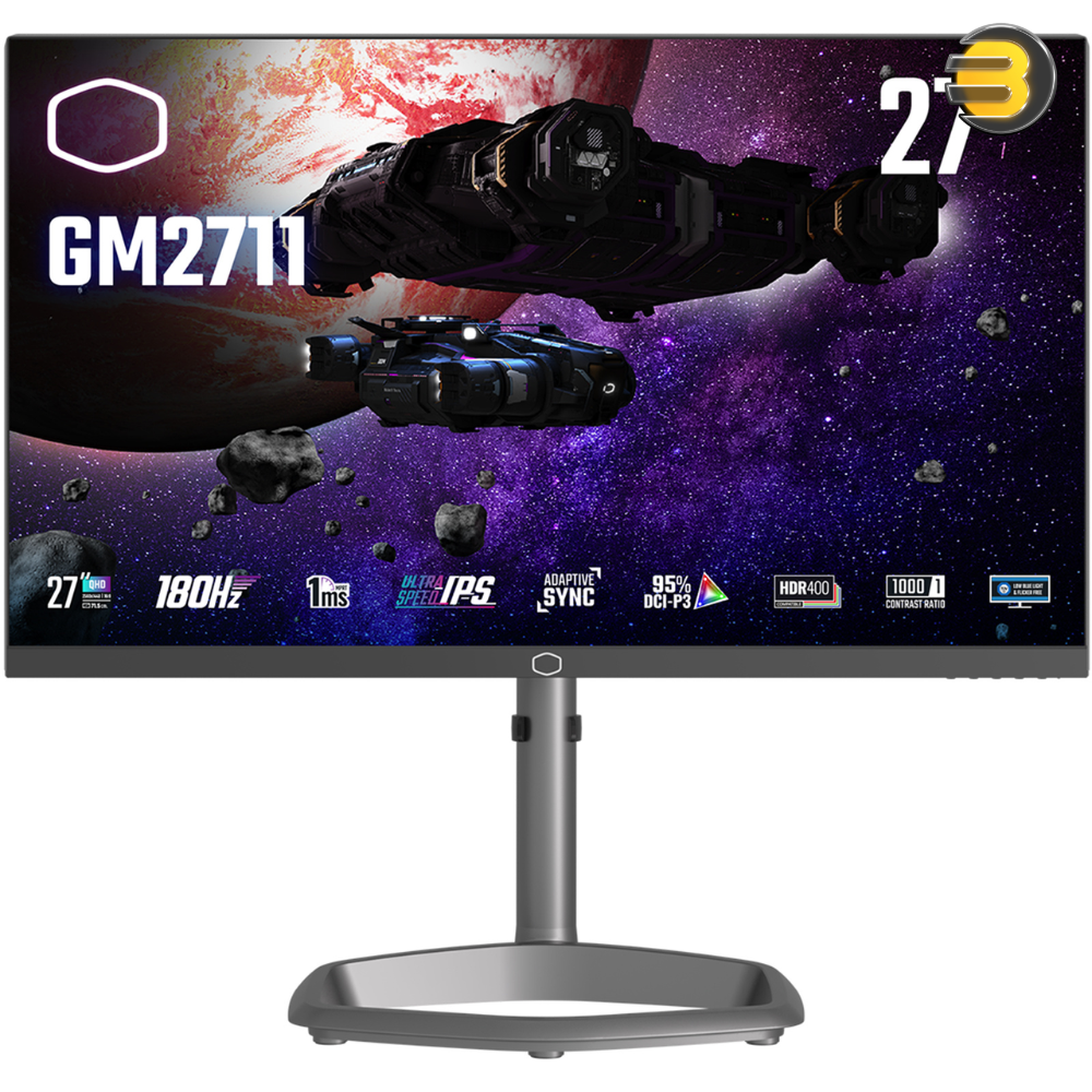 Cooler Master CMI-GM2711 27” WQHD Gaming Monitor – 180Hz, 1ms, FreeSync ...