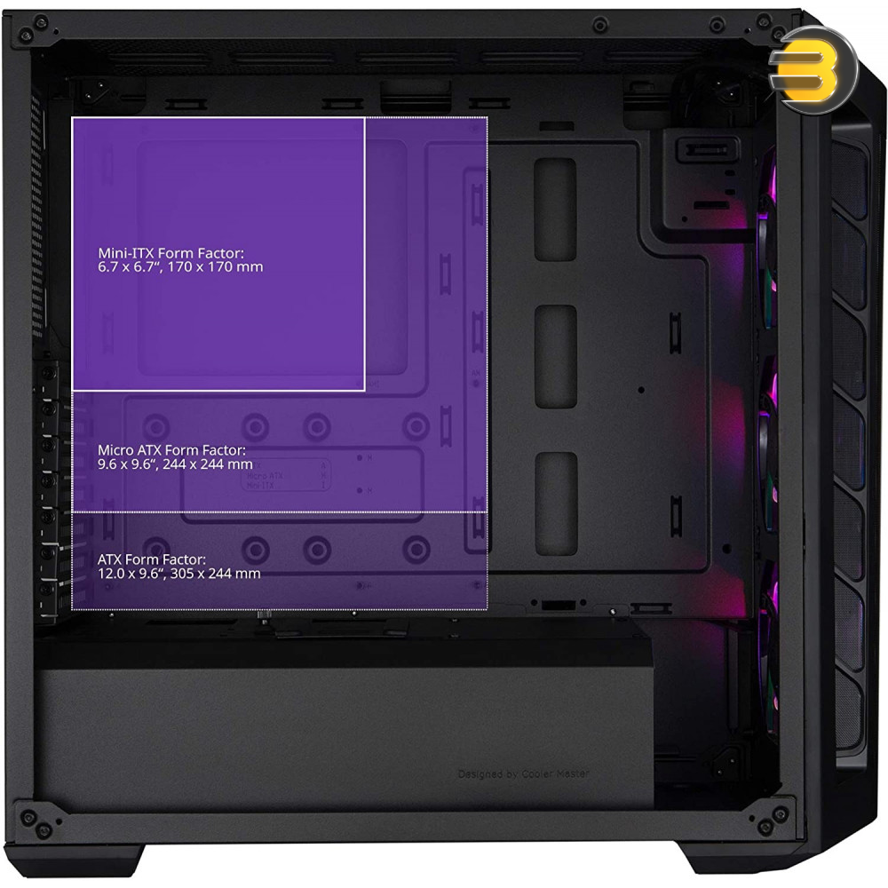 Cooler Master MasterBox MB511 ARGB ATX Mid-Tower with Three 120mm ARGB ...