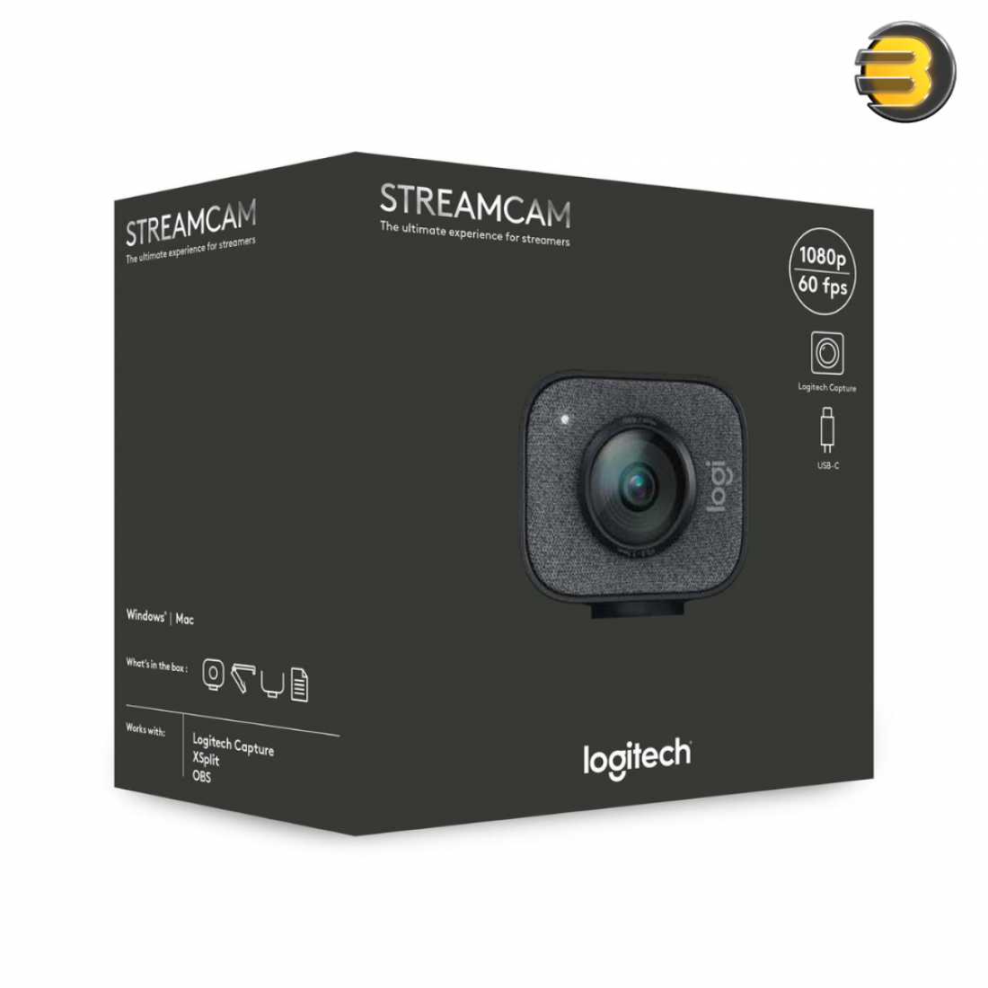 LOGITECH STREAMCAM Full HD Camera with USB-C for Live Streaming and ...