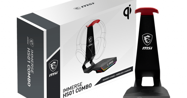 MSI IMMERSE HS01 COMBO Gaming Headset Stand with Wireless Charger - S98 ...
