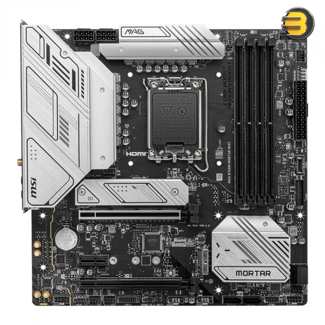 MSI MAG B760M MORTAR WIFI Motherboard, Micro-ATX - Supports Intel 12th ...