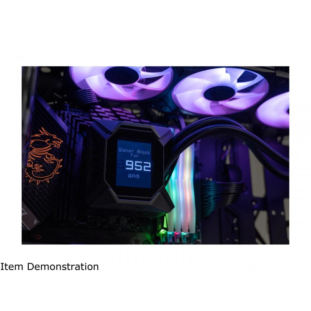 MSI MPG CORELIQUID K360 AIO Liquid CPU Cooler, 2.4" LCD Display 360mm Radiator, Triple 120mm ...