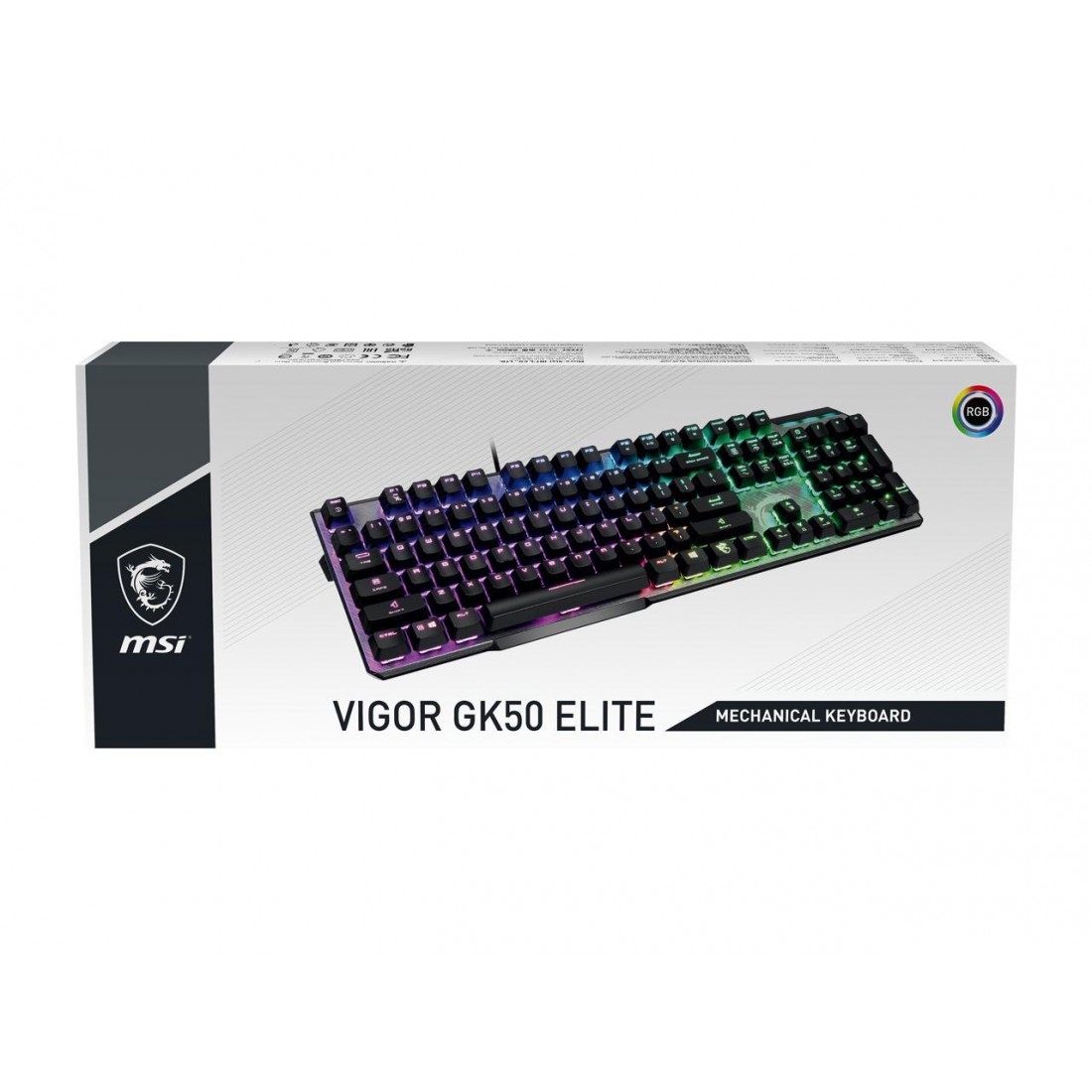 MSI Vigor GK50 Elite Kailh Blue Gaming Keyboard - VIGOR GK50 ELITE LL