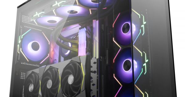 MSI MAG PANO 100L PZ Mid-Tower Case — ABS/SPCC, 270° Panoramic Glass ...